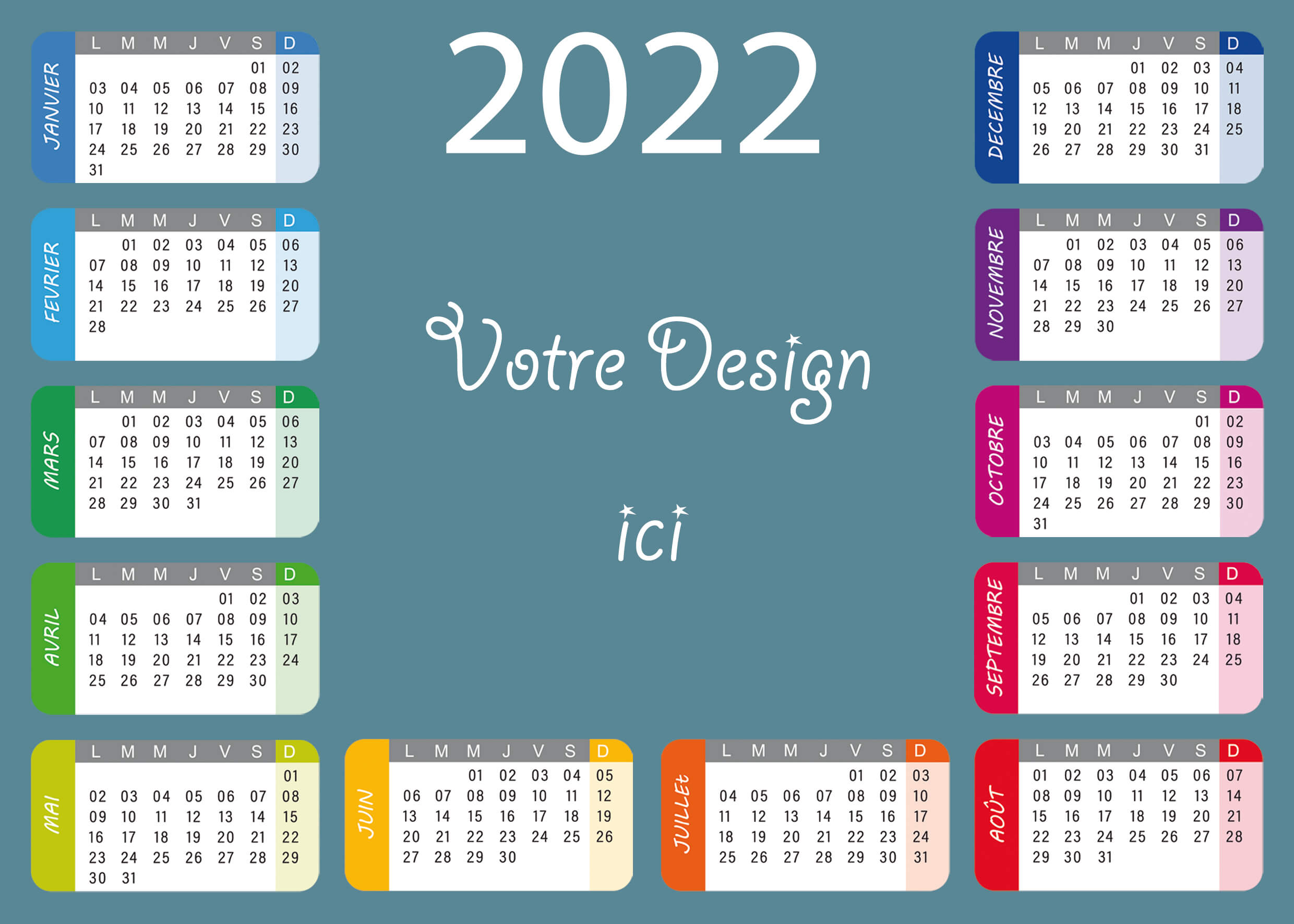 calendriers publicitaires magnétiques | format A5