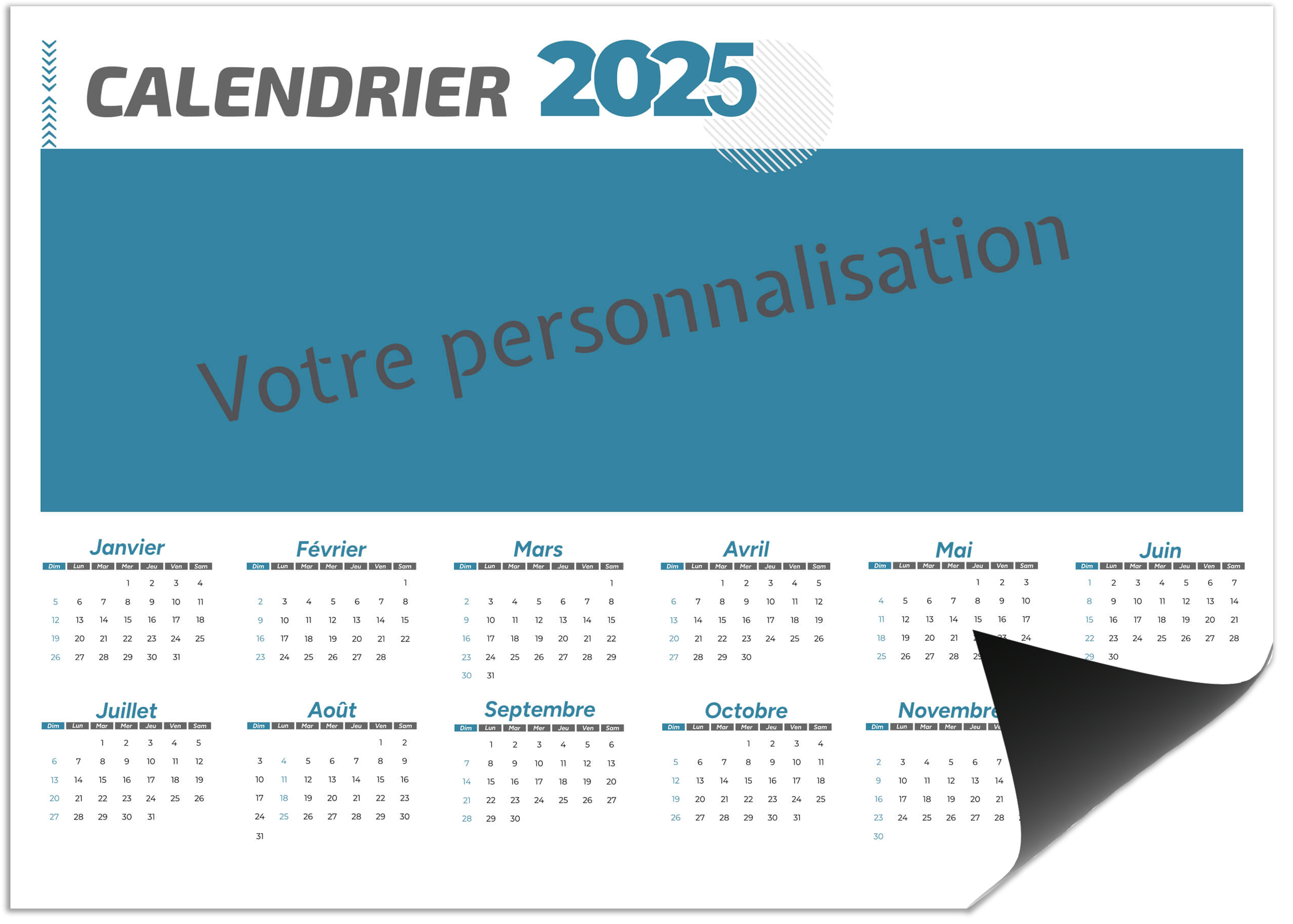 calendriers publicitaires magnétiques | format A5